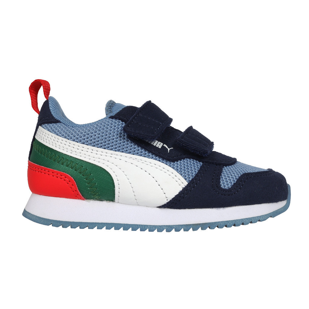 PUMA R78 V Inf 男小童休閒運動鞋(慢跑 童鞋 魔鬼氈「37361841」 藍白綠紅 | 蝦皮購物