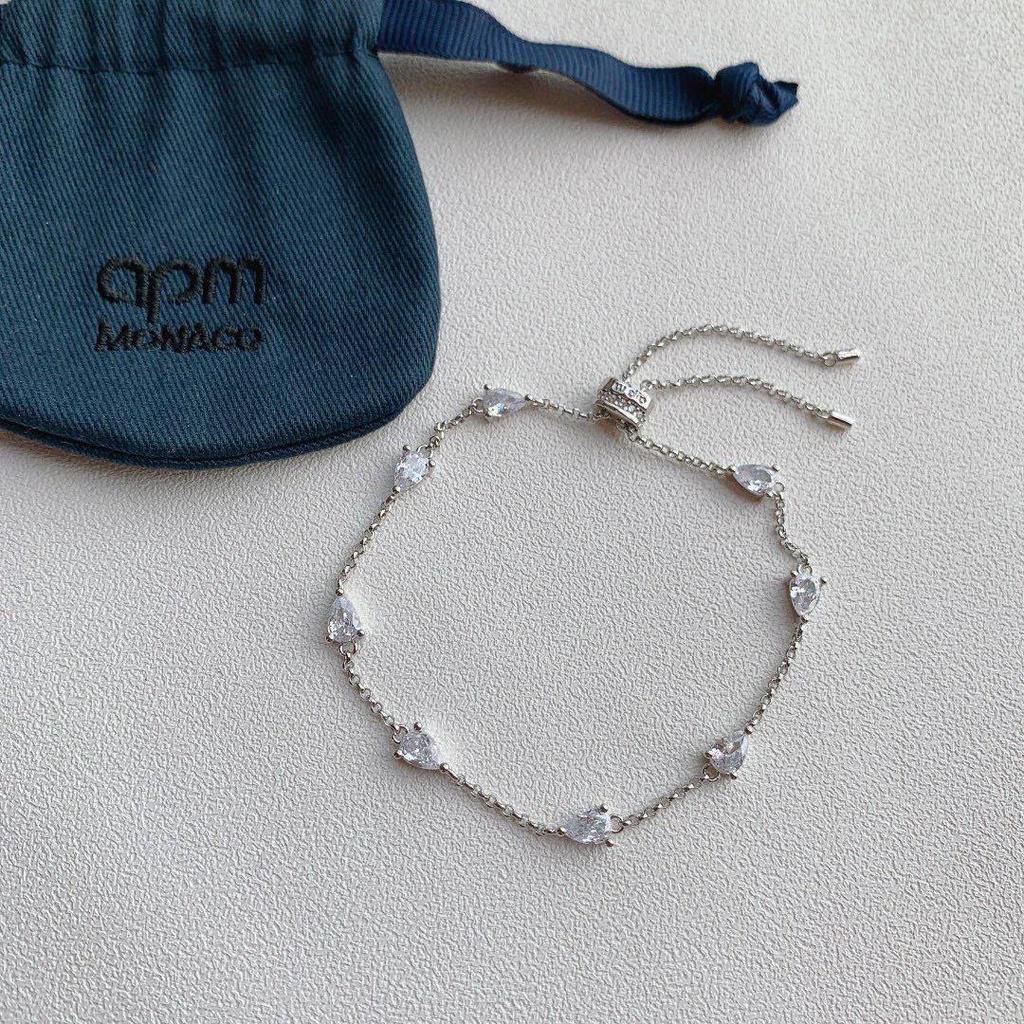 婷婷二手-APM Monaco 新款 水滴 手鏈 925純銀手鏈 長度可調節 | 蝦皮購物