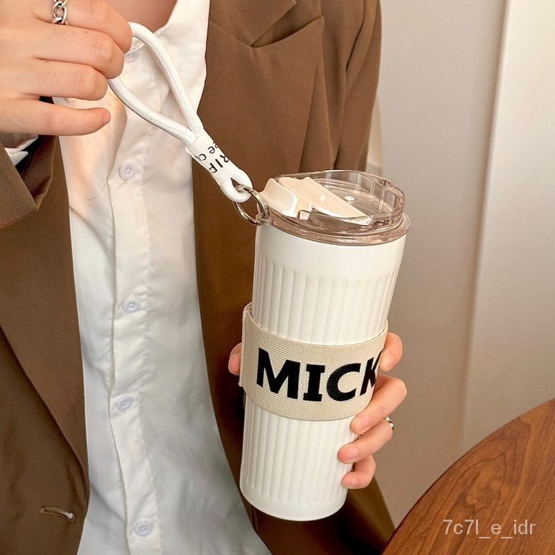 ⚡台灣熱銷⚡MICKA DEER簡約校園保溫杯女高顔值水杯咖啡杯保冷隨行辦公室杯子 FHYA | 蝦皮購物