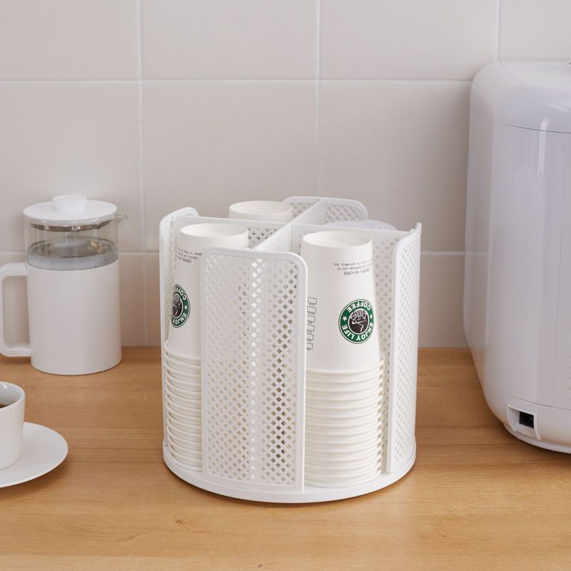 創意咖啡奶茶店杯子杯蓋紙杯架 旋轉取杯器 桌麵一次性紙杯收納架 紙杯架 多功能紙杯收納架 | 蝦皮購物