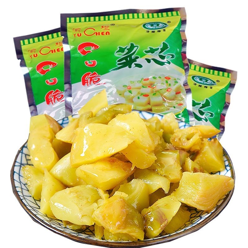 好吃 ´ ` 涪陵榨菜正宗涪陵榨菜芯50g2-50袋口口脆菜芯咸菜 下飯菜開胃菜芯 | 蝦皮購物