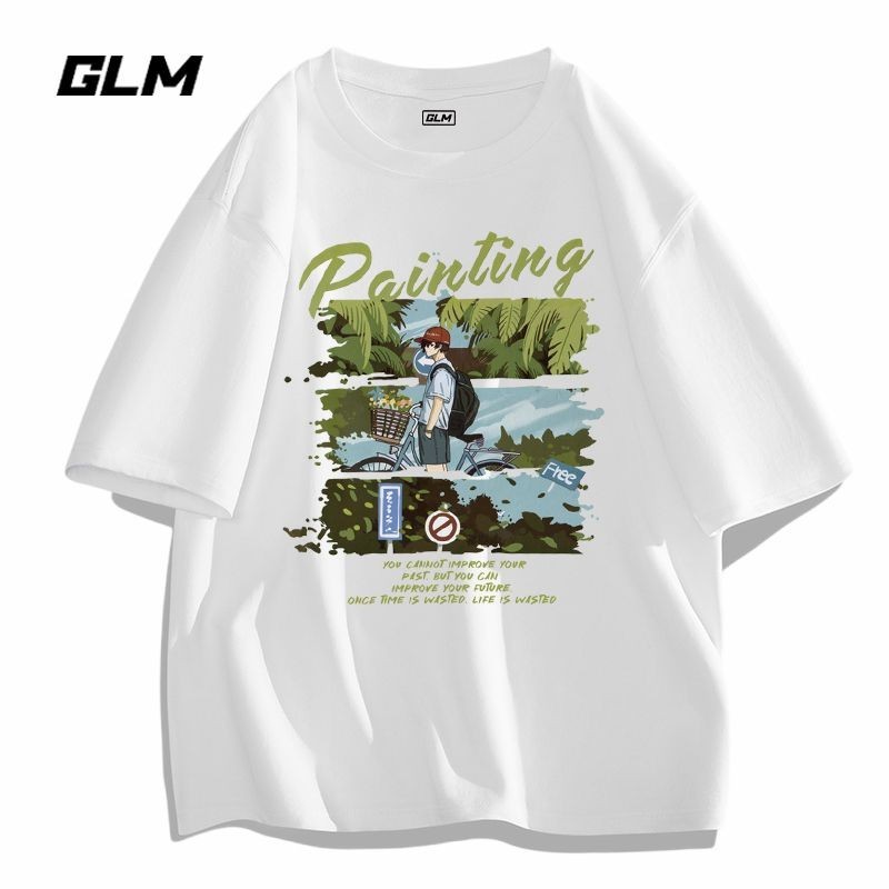 230g純棉 大學短T t恤男女夏季ins風寬鬆短袖上衣加大碼體恤復古風oversize T恤美式上衣 印花短袖上衣 | 蝦皮購物