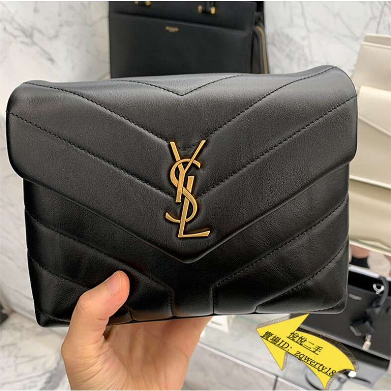 YSL聖羅蘭 Saint Laurent Toy Lou lou 467072 黑色小胖子銀標 斜挎包 | 蝦皮購物