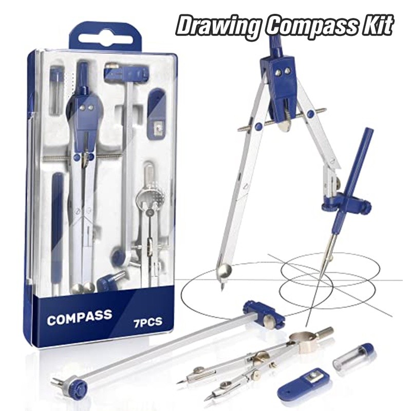 7Pack Professional Drawing Compass Kit with Extension Bar fo | 蝦皮購物