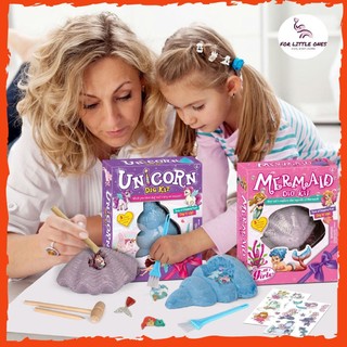 Unicorn Mermaid Dig Kit Toy with Mining Excavation Tool STEM | 蝦皮購物