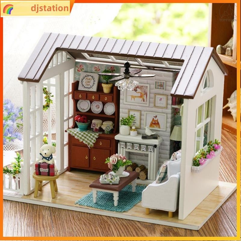 DIY Miniature Dollhouse Kit Realistic Mini 3D Wooden House | 蝦皮購物