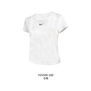 NIKE 女短袖T恤(休閒 慢跑 運動 上衣「FV5509-100」 白黑 | 蝦皮購物
