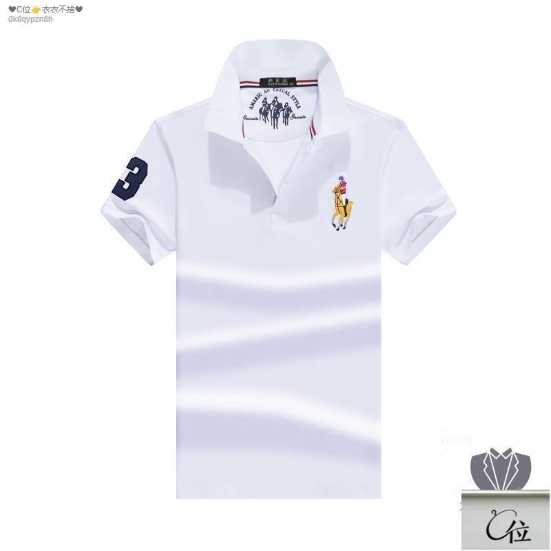 C位【帥氣Polo】M-3XL 10色新款夏季男士短袖t恤純棉帶翻領短袖T青年保羅Polo衫男裝衣服/2.5/5Z | 蝦皮購物