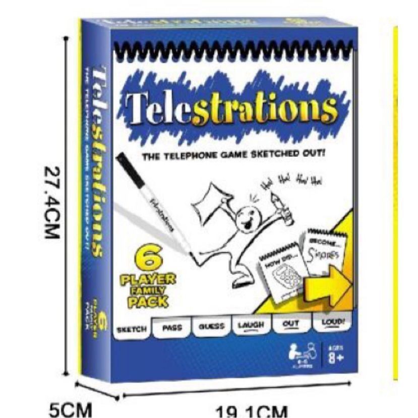 Telestrations the telephone game sketched out 收藏品 桌遊 | 蝦皮購物