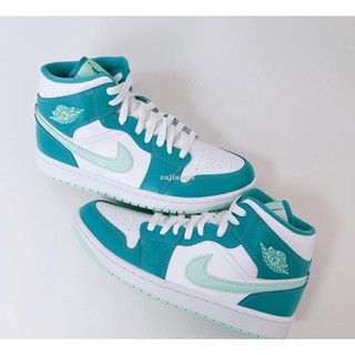 Nike Air Jordan 1 Mid Marine Green 蒂芙尼綠 薄荷綠 籃球鞋 DV2229-300 | 蝦皮購物