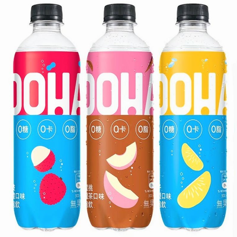 OOHA 氣泡飲 水蜜桃烏龍 柚子海鹽 檸檬蜂蜜 500ml 24入 5％蝦幣回饋 | 蝦皮購物