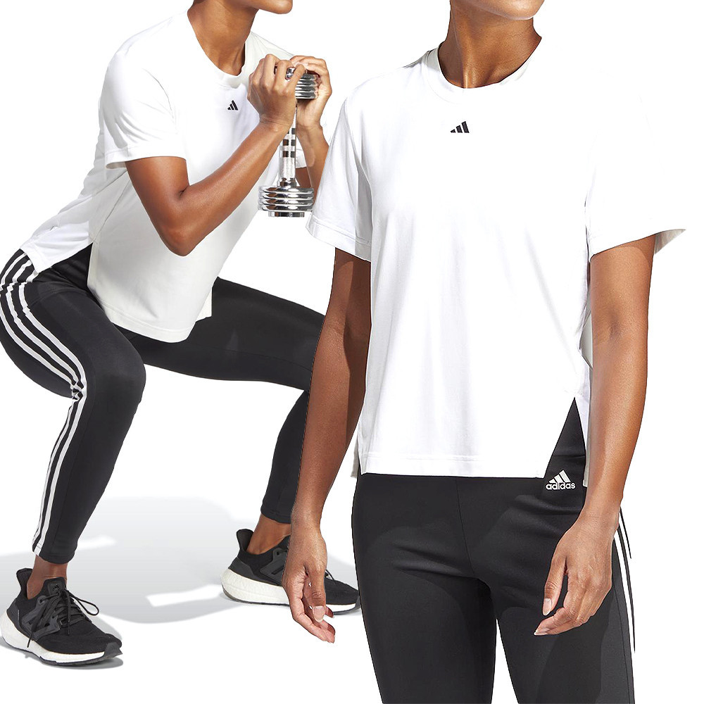 Adidas D2T Tee 女 白色 訓練 運動 吸濕 彈性 排汗 短袖 HS8108 | 蝦皮購物