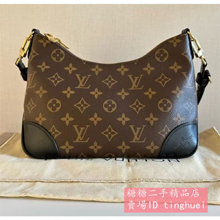 糖糖二手 LV 路易威登 M45832 經典Monogram帆布 牛角包 Boulogne包 斜背包 鏈帶包 | 蝦皮購物