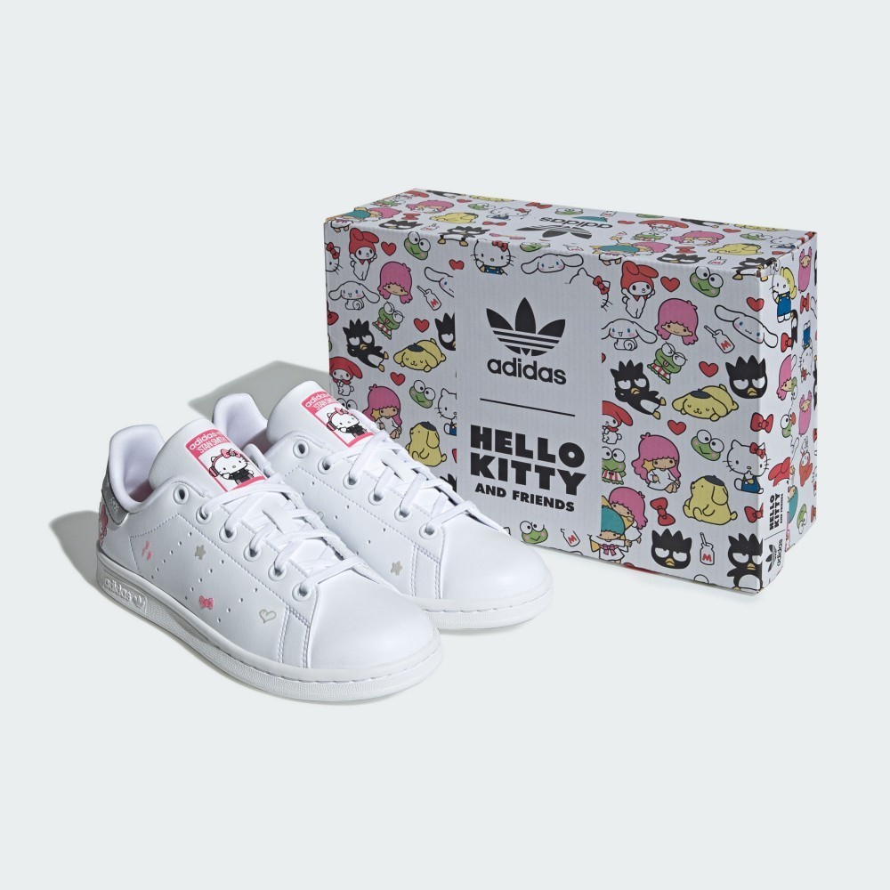 adidas HELLO KITTY STAN SMITH 運動休閒鞋 童鞋-Originals IG8407 官方直營 | 蝦皮購物