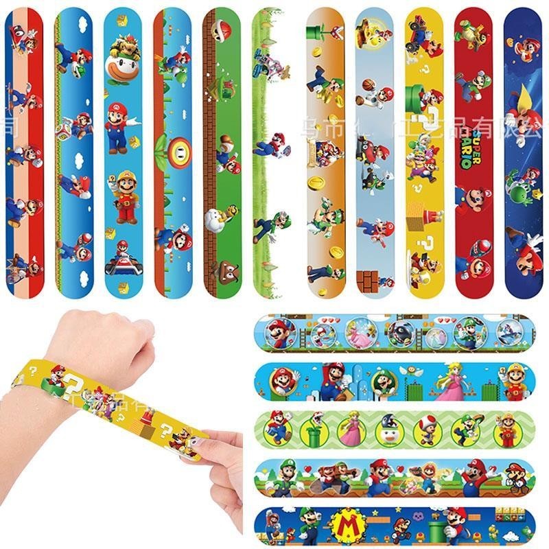 New Mario Bros Wrist Strap Children Clap Ring Slap Bracelets | 蝦皮購物