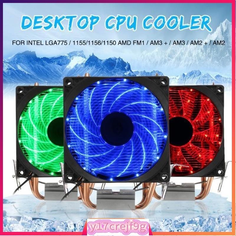 Coolerman 2heatpipe Twin fan CPU Cooler Amd Intel | 蝦皮購物