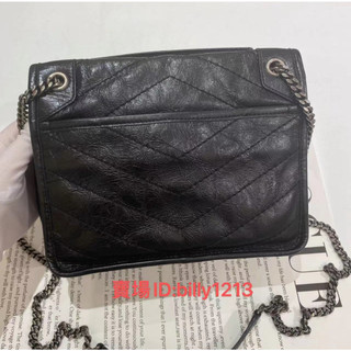 世嘉二手 YSL 聖羅蘭 NIKI 中號 黑色 鏈條 郵差包/流浪包/斜背包/單肩包/腋下包 633158 | 蝦皮購物