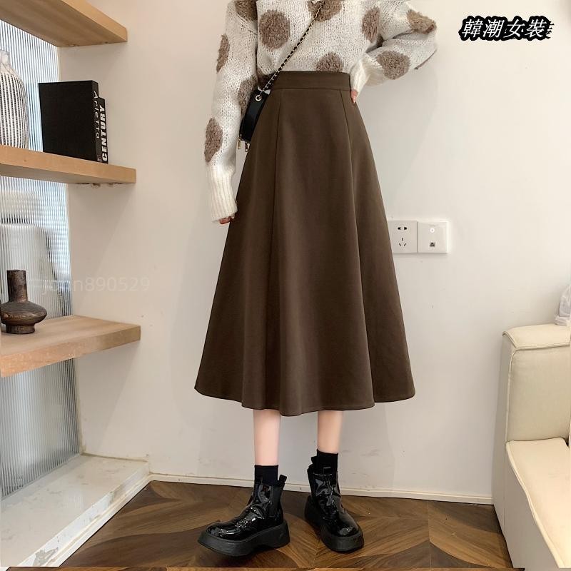 韓潮大尺碼 M-5XL 大尺碼胖mm高腰顯瘦垂感中長a字半身裙女夏季新款黑色大擺傘裙asds | 蝦皮購物