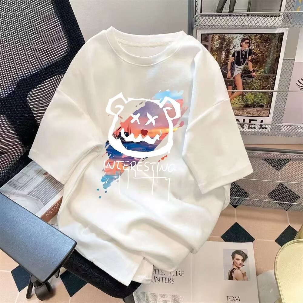 【M-5xl】平價促銷 夏季短袖T恤 INS風 寬鬆 加大碼T恤 短袖T恤 Oversized男士T恤 JY47/林 | 蝦皮購物