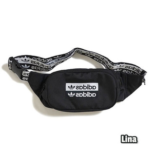 Adidas Waist Bag 腰包 側背包 雙Logo串標 斜背包 Ej0974 | 蝦皮購物
