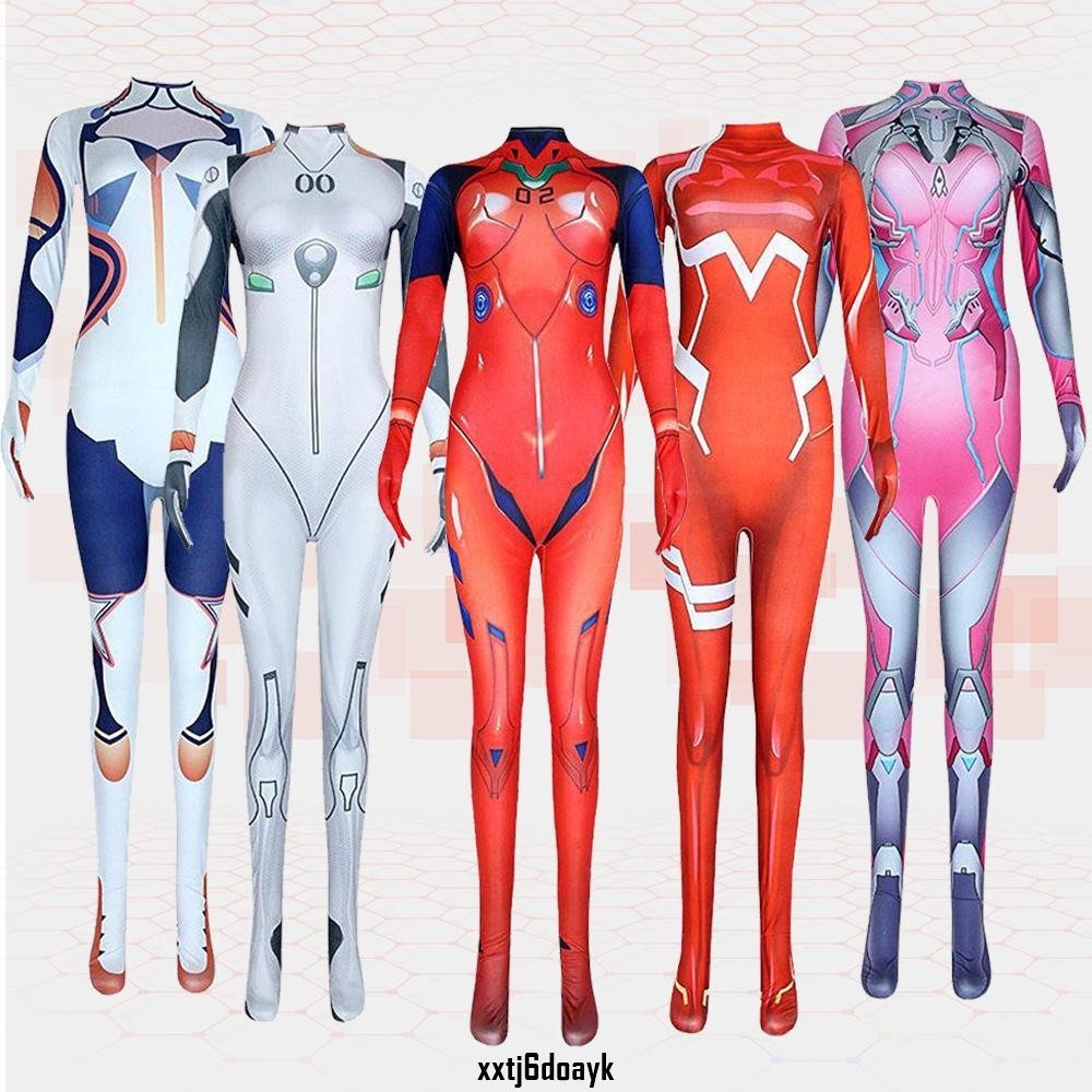 cos服飾 萬圣節緊身連體衣DVA妲己Zero two02守望琪亞娜綾波麗cos福音戰士 角色扮演服 真實還原 | 蝦皮購物