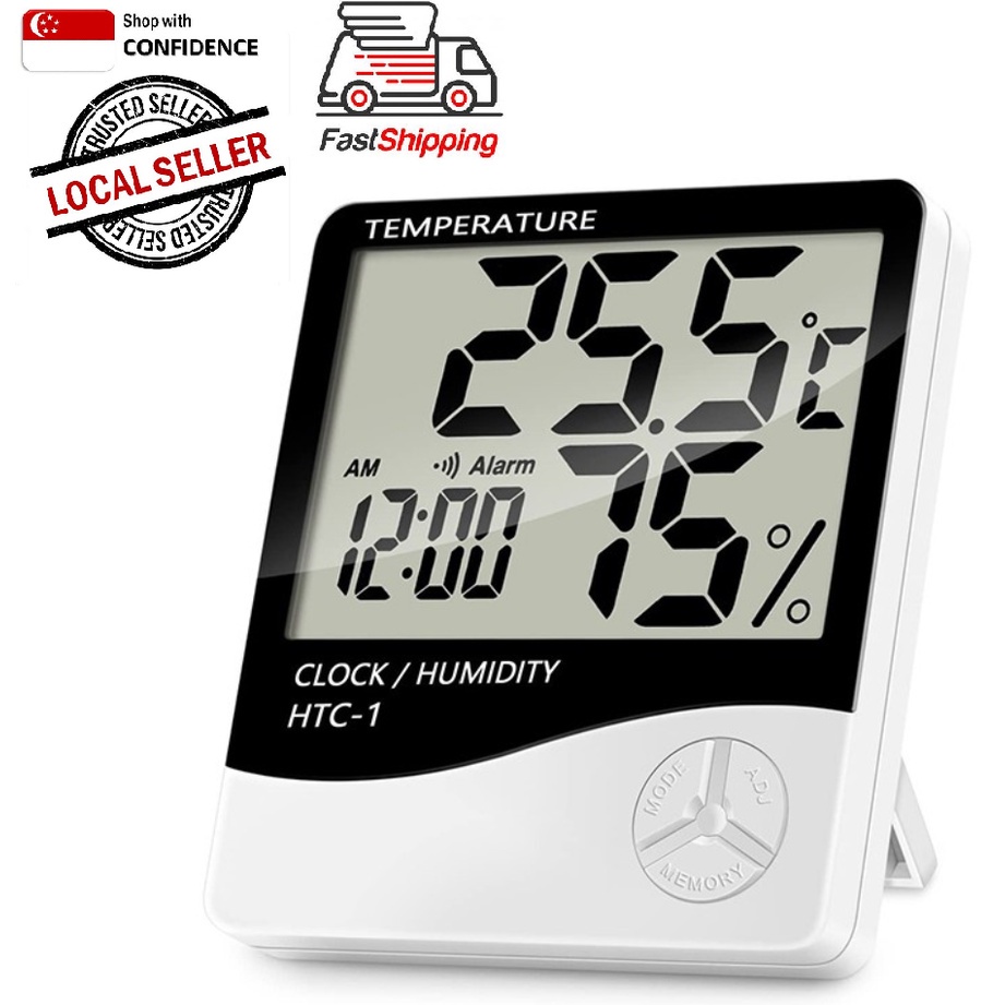 HTC-1 Indoor Digital Humidity Thermometer Hygrometer, Room T | 蝦皮購物