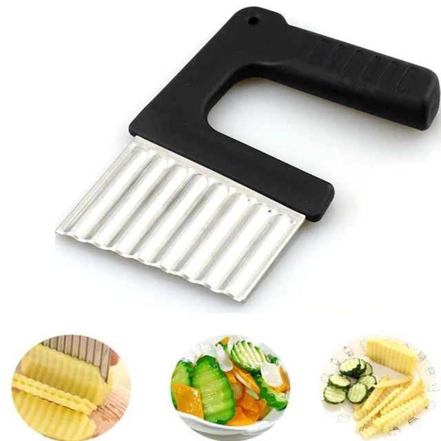Potato Chips Slicer Wavy Cutter Stainless Steel Knife For Po | 蝦皮購物