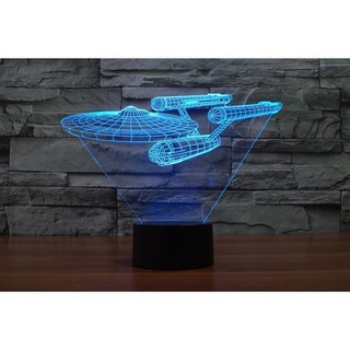 Star Trek USS Enterprise 3D LED Night Light 7 Color Touch | 蝦皮購物