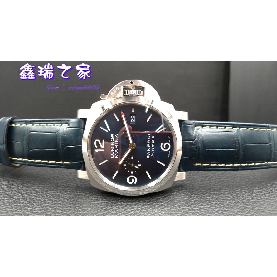 ANERAI 沛納海 PAM1313自動上鍊.44mm.藍寶石水晶玻璃.藍色面盤.拋光精鋼.防水達300米*（新款無透背 | 蝦皮購物