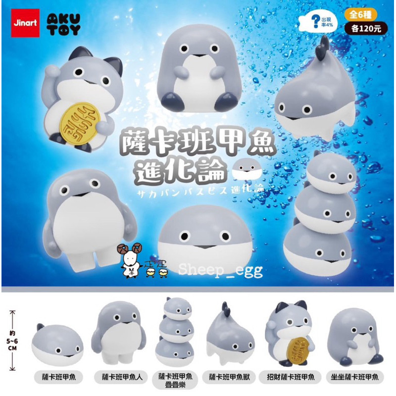 『現貨』羊蛋蛋 轉蛋 扭蛋 正版 Jinart x Akutoy 薩卡班甲魚進化論 甲魚 進化論 | 蝦皮購物