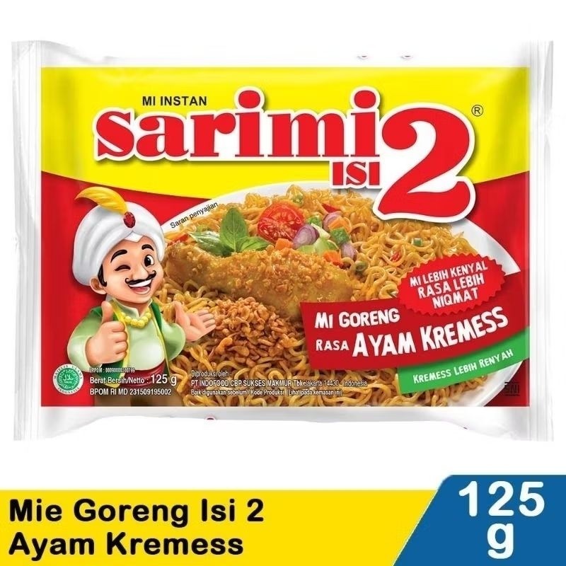 SARIMI ISI 2 MIE GORENG RASA AYAM KREMES 125g | 蝦皮購物