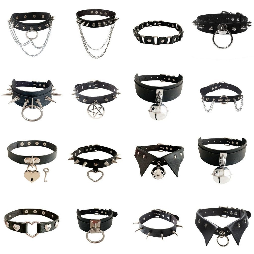 頸圈 辣妹闇黑項圈亞比choker小狗束縛頸環情侶cos頸鏈女M純慾項鏈頸飾【牛奶瓶小店】 | 蝦皮購物