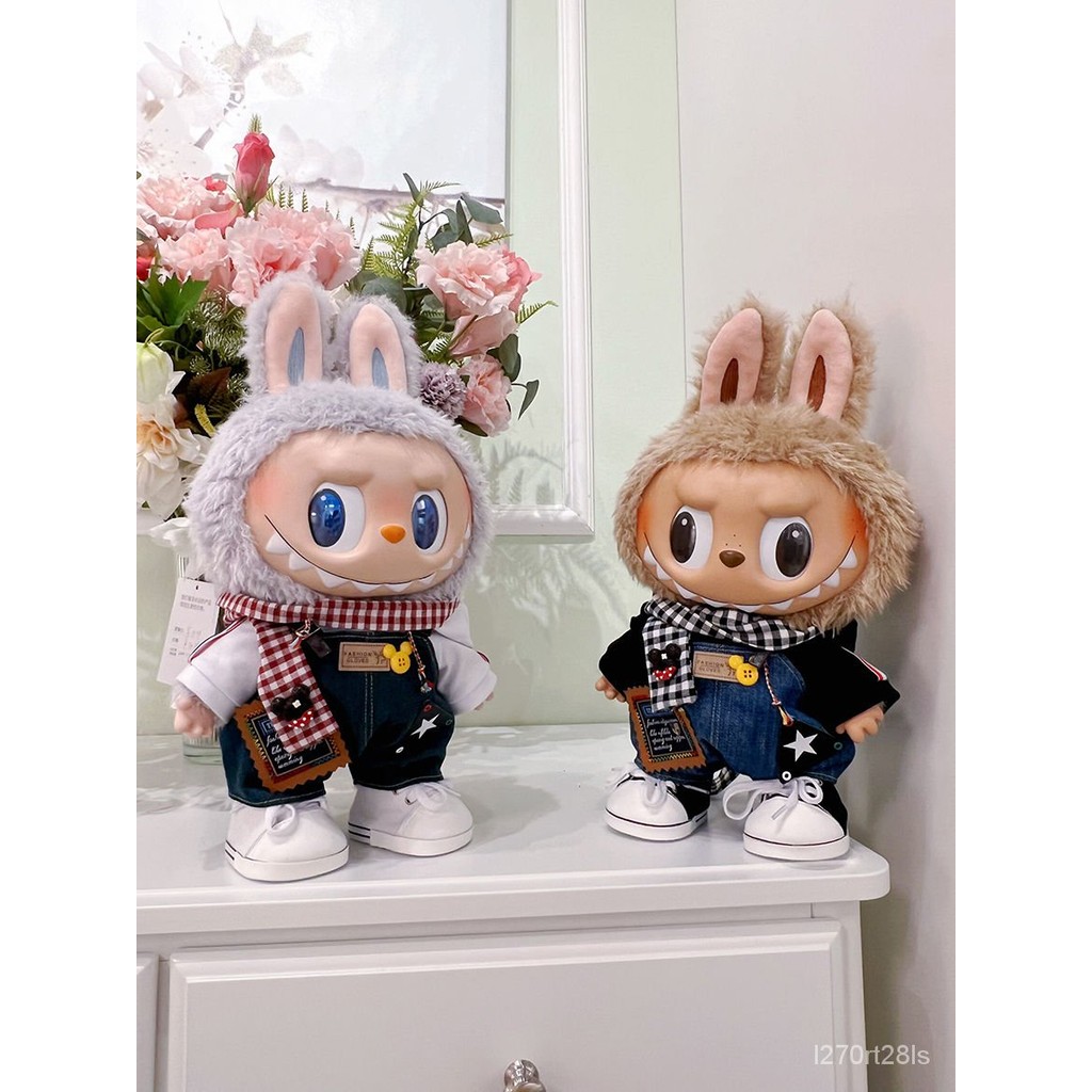 labubu拉布布娃衣38cm搪膠公仔labubu衣服40釐米春天也在家換裝 | 蝦皮購物