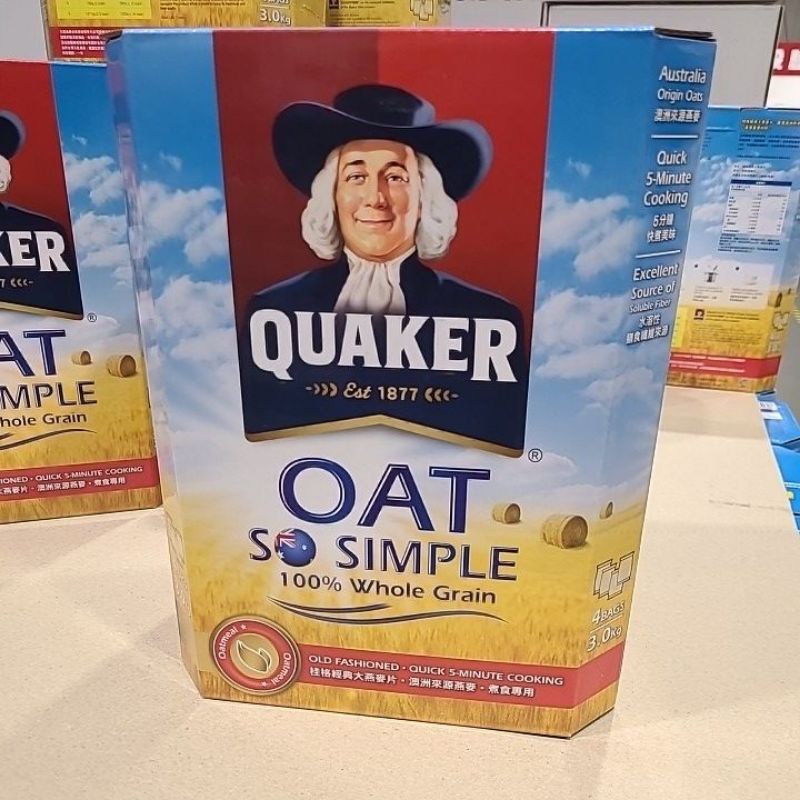 QUAKER 桂格經典大燕麥片-好市多 3.5KG QUAKER 桂格經典大燕麥片 #113088 | 蝦皮購物