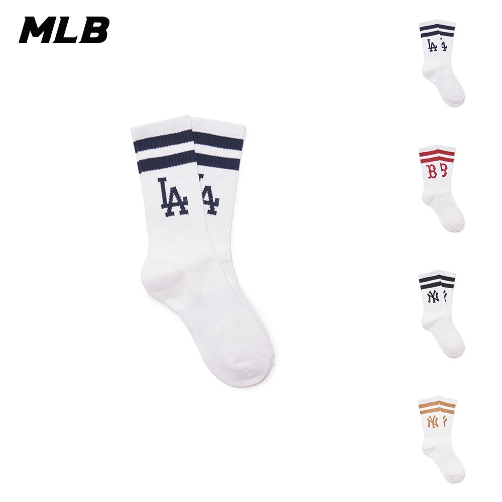 歐美代購 免稅正品 MLB 襪子 中筒襪 道奇/紅襪/洋基隊 (3ASOMS33N-四色任選)【官方旗艦店】 | 蝦皮購物