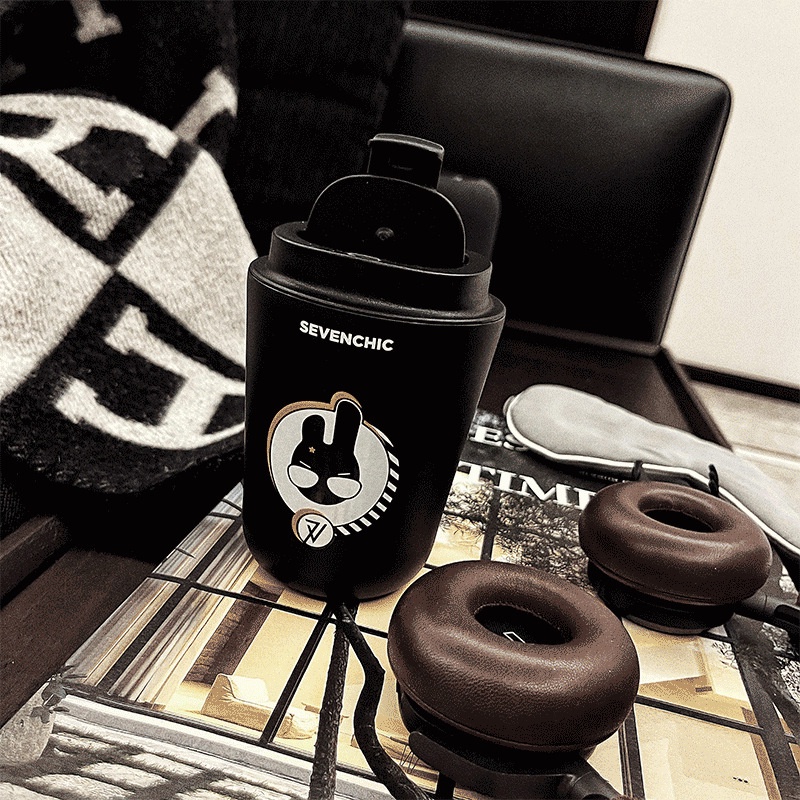 SEVENCHIC鏚薇星兔咖啡杯 女士高顔值保溫杯 隨行斜挎杯 316不鏽鋼保溫杯 | 蝦皮購物