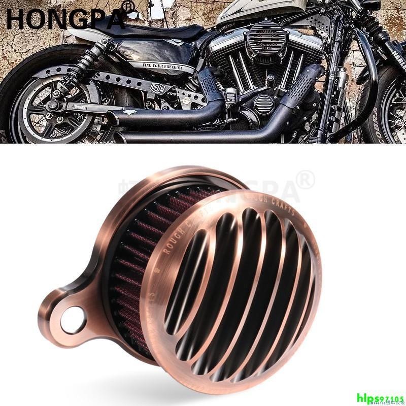 大促/機車改裝 CNC鋁制柵欄復古空濾 空氣濾芯 適用於哈雷XL883/1200 X48 | 蝦皮購物