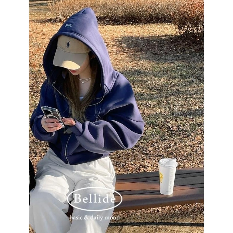 Codibook｜韓國 BEIDELLI 內裡刷毛繡花長版連帽休閒外套[預購]拉鍊外套 連帽上衣 女裝 | 蝦皮購物