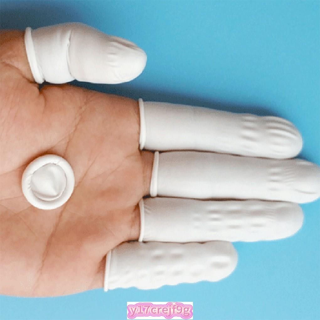 100pcs Disposable Latex Rubber Fingertips Hand Protector Glo | 蝦皮購物