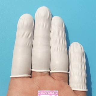 100pcs Disposable Latex Rubber Fingertips Hand Protector Glo | 蝦皮購物
