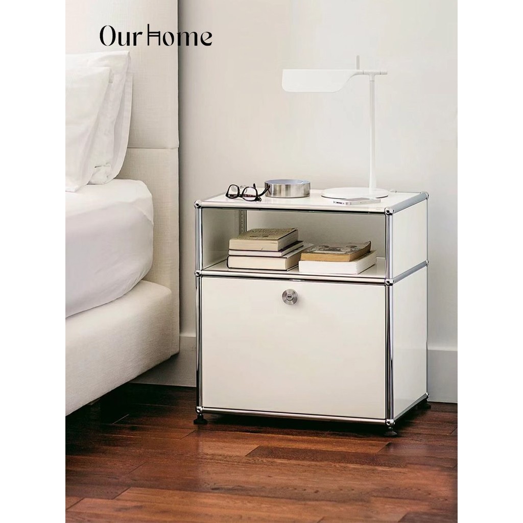 【現貨】USM床頭櫃臥室不銹鋼模塊櫃組閤中古餐邊櫃傢用沙髮邊櫃置物推車 | 蝦皮購物