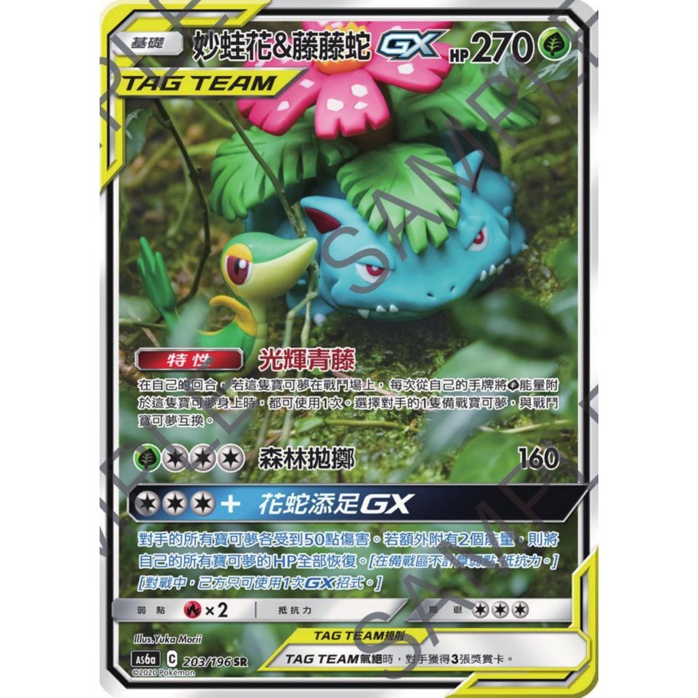 【窩作夥】 AS6a 妙蛙花&藤藤蛇tag team GX TT RR SR 異圖 寶可夢 PTCG 中文版 | 蝦皮購物