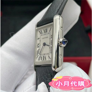 二手 Cartier 卡地亞 TANK MUST腕錶 銀色石英機芯 小型款 精鋼錶殼 WSTA0042 皮革錶帶 | 蝦皮購物
