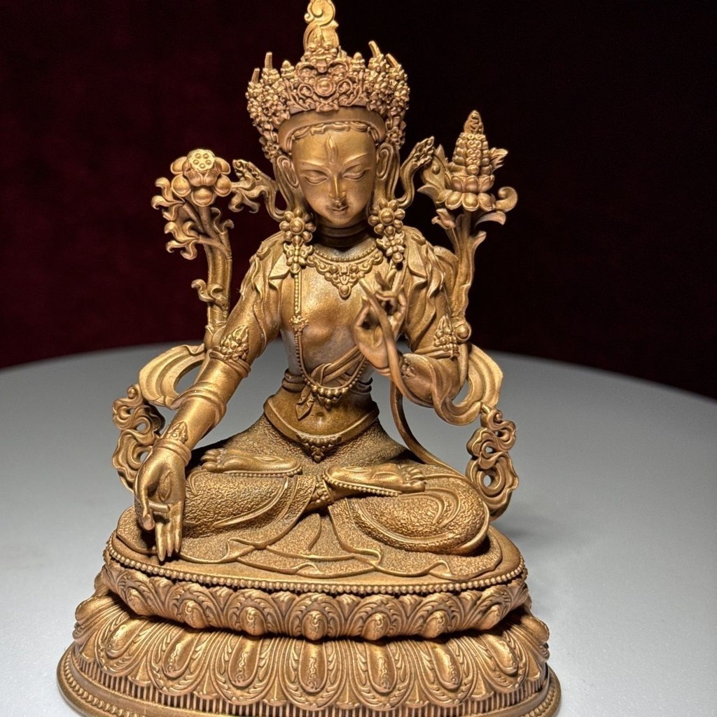 【閤善緣 結緣佛像 請先聊聊】西藏菩薩工藝藏傳21密宗10cm純紅銅白度母佛像銅像擺件紫銅 | 蝦皮購物