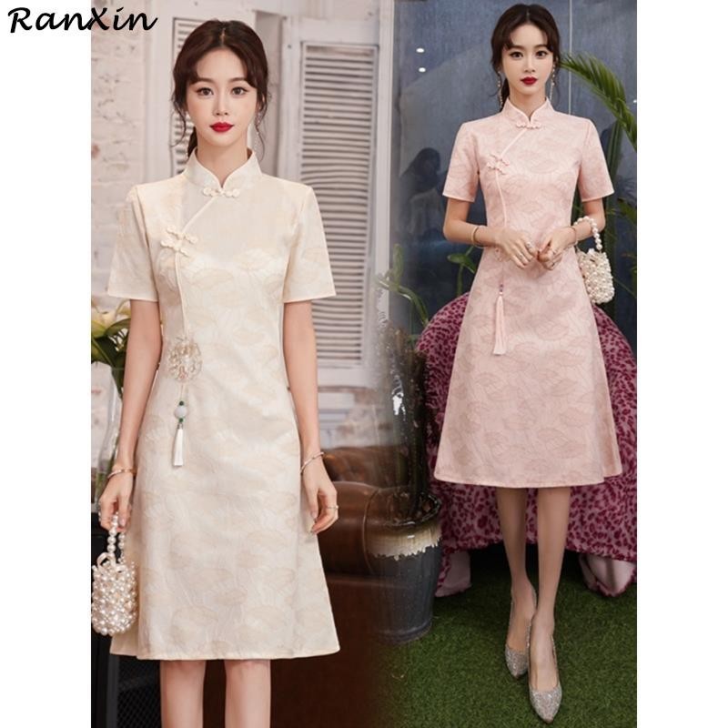 店長推薦~~S5XL 年輕改良旗袍裙女大尺碼女裝夏季新胖mm氣質中國風宴會派對年會尾牙禮服洋裝 | 蝦皮購物