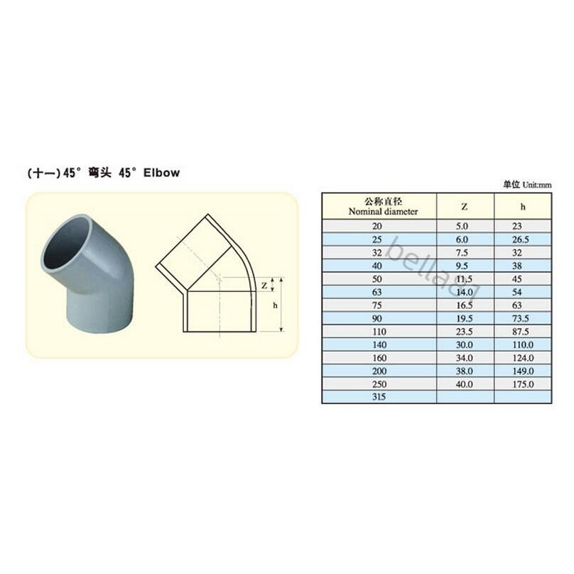 ️台灣精品熱賣 ️臺塑南亞 PVC45度彎頭 UPVC管 國標PVC水管配件 45度彎頭 半彎 | 蝦皮購物