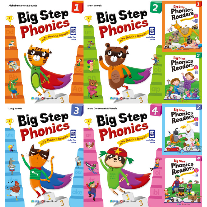 【華通書坊】Big Step Phonics Readers 系列(課本+練習本+線上資源)(附QR CODE音檔隨掃即聽) Readers ...