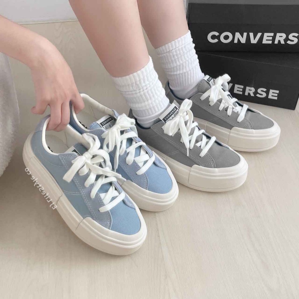 CONVERSE ALL STAR CRUISE UU鞋 低筒 厚底 增高 解構 奶油底 寶寶藍 淺灰 | 蝦皮購物