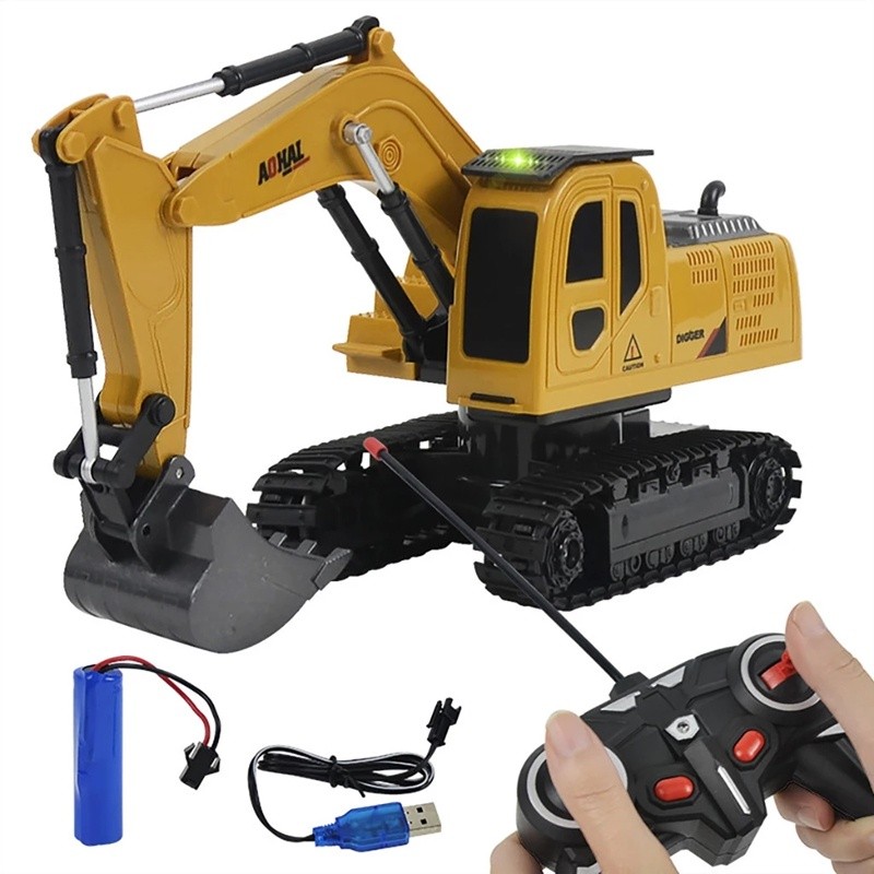 Alloy Remote Control Excavator 1:24 Rechargeable Rc Engineer | 蝦皮購物