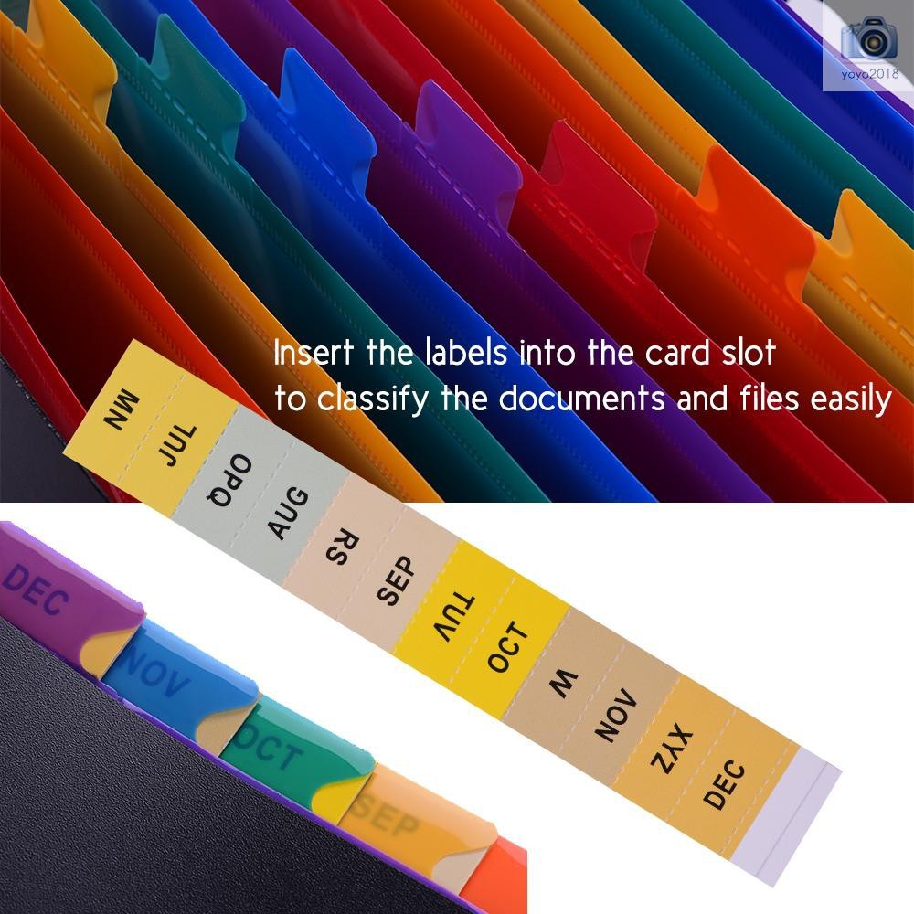 24 Pockets File Folder Organizer Expanding File Folder Rainb | 蝦皮購物